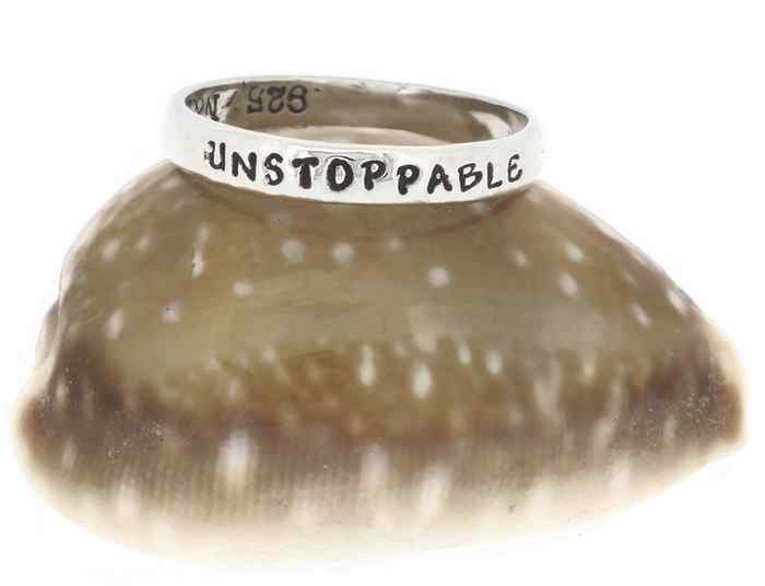 Inspirational Jewelry Rings (Unstoppable) | Nelle & Lizzy