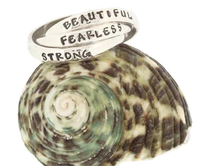Empowerment Triple Rings (Strong-Beautiful-Fearless) | Nelle & Lizzy