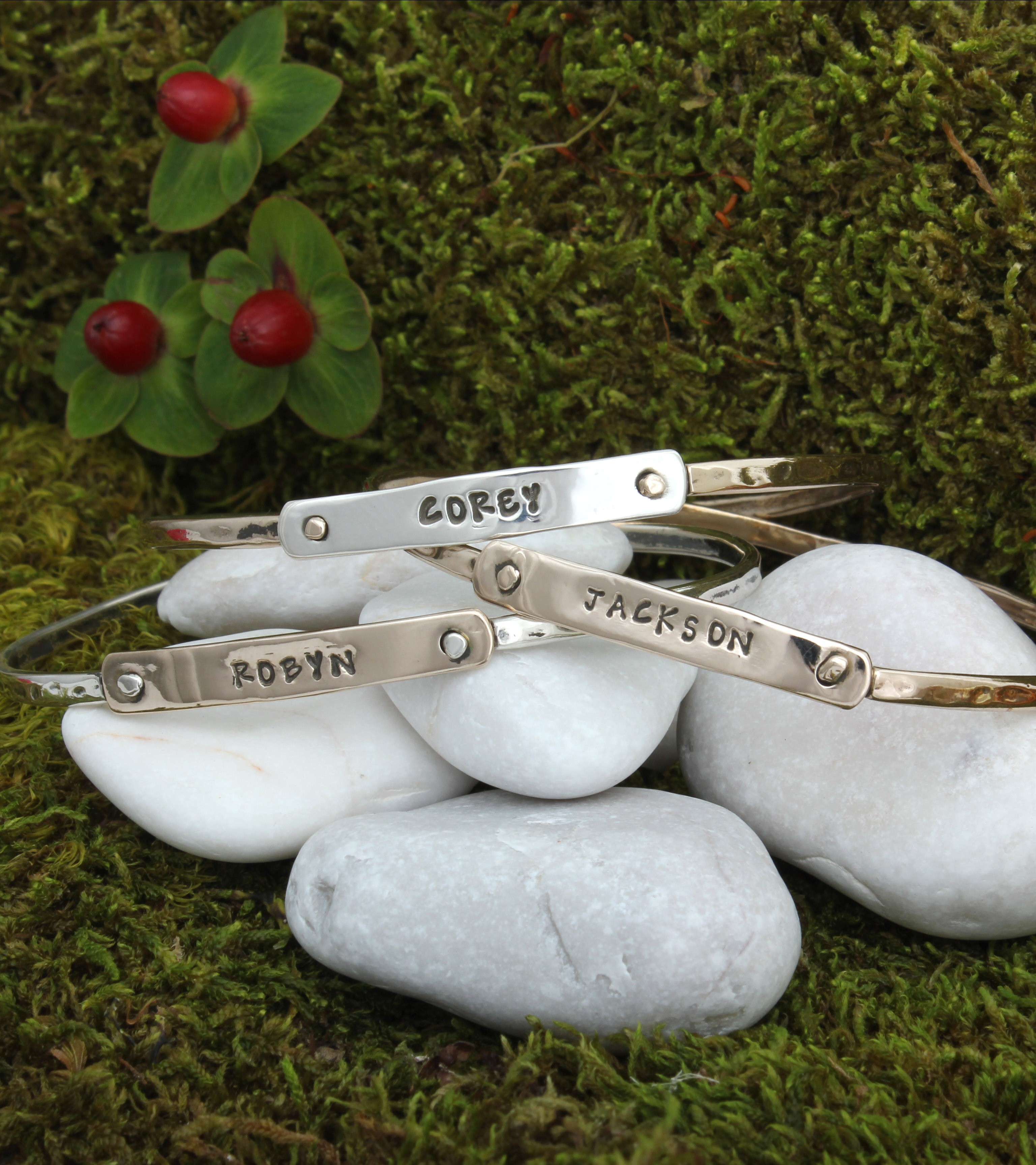 Stacking Custom Bangle Bracelets | Nelle & Lizzy