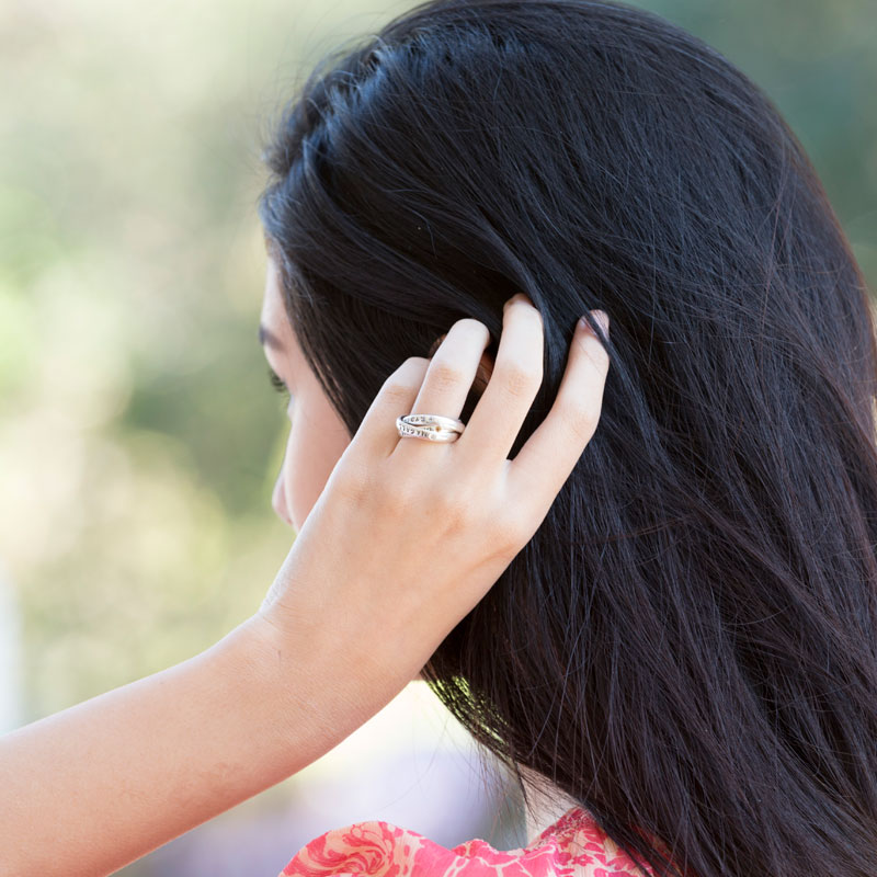 Class Band Ring - Hand Stamped | Sterling Silver Class Ring