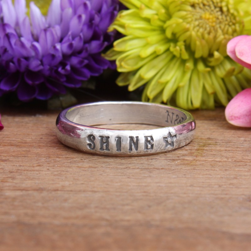 Custom Sterling Silver Inspirational Ring | Nelle & Lizzy