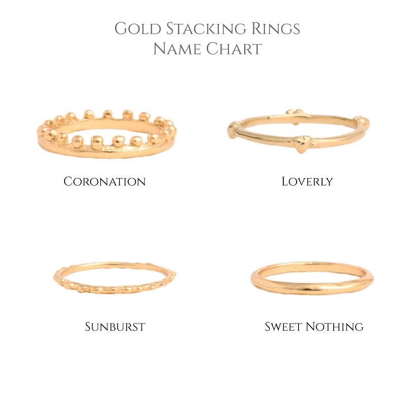 Stackable Rings, Design Your Own Gold Stacking Ring Set
