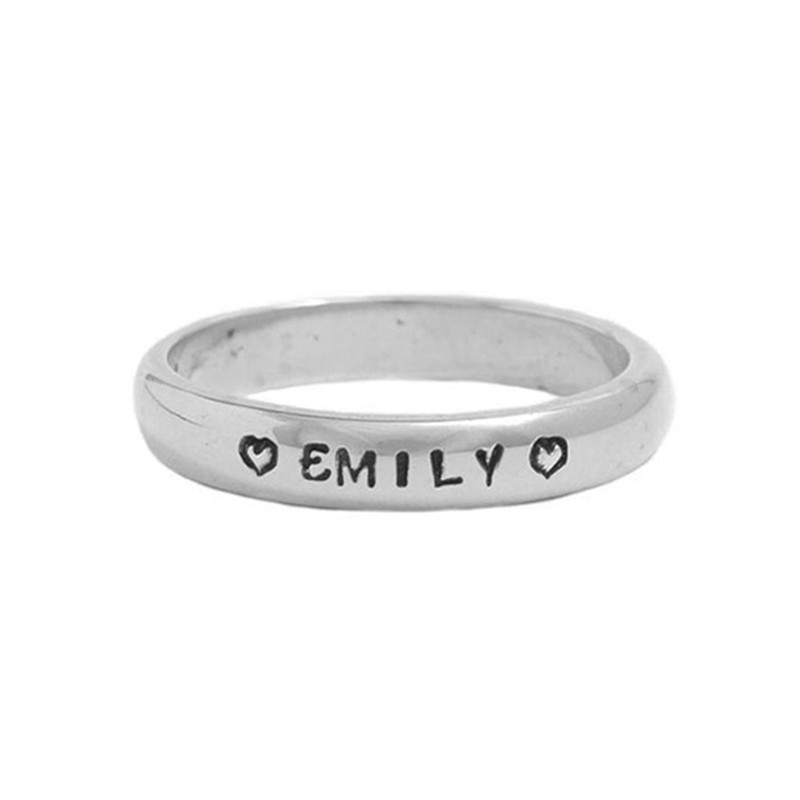 Stackable Grandmother's Name Ring Personalized for One Child, Silver ...