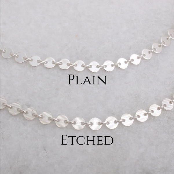 Silver Coin Chain Necklace, Disc Choker in Sterling