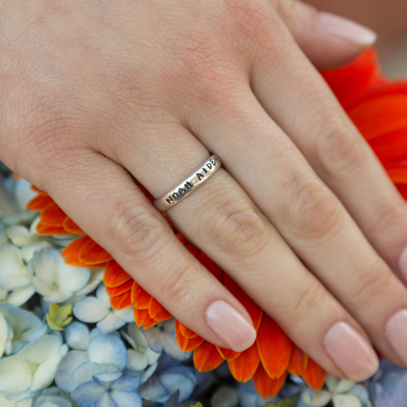 Custom Sterling Silver Inspirational Ring | Nelle & Lizzy