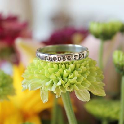 Custom Word Rings - Silver Name or Word Ring | Nelle & Lizzy