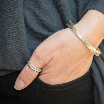 Personalized Thumb Ring for Women - Sterling Silver | Nelle & Lizzy