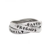 Christian Jewelry, Silver Christian Ring, Double